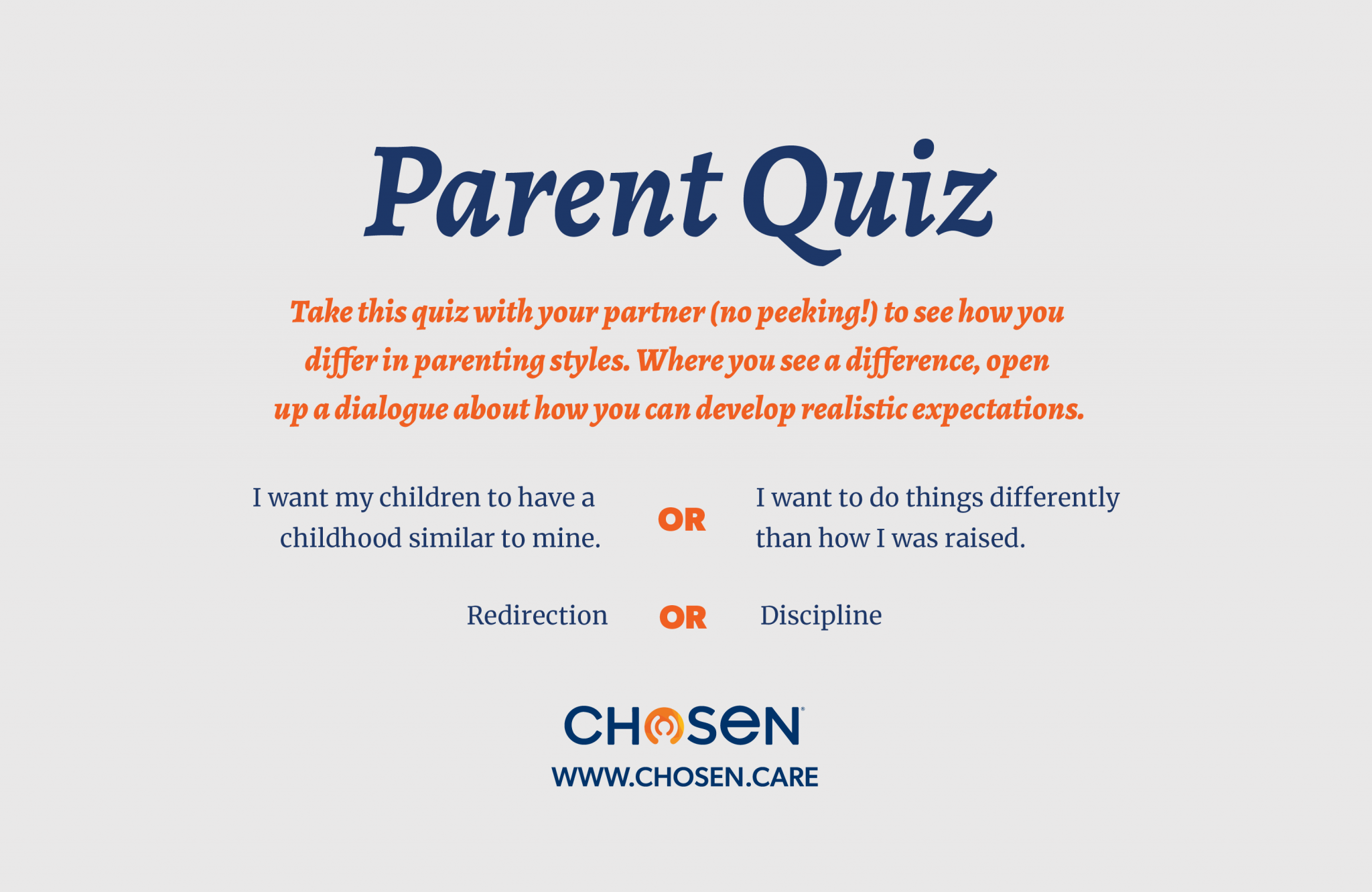 Parent Quiz: Parenting Expectations within Marriage - Chosen Care